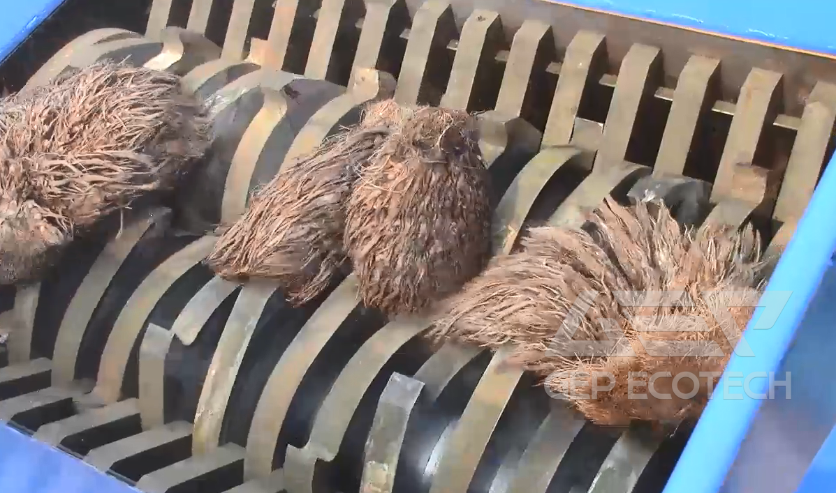Two-Shaft Shredder to Shred Oil Palm Husk - GEP ECOTECH