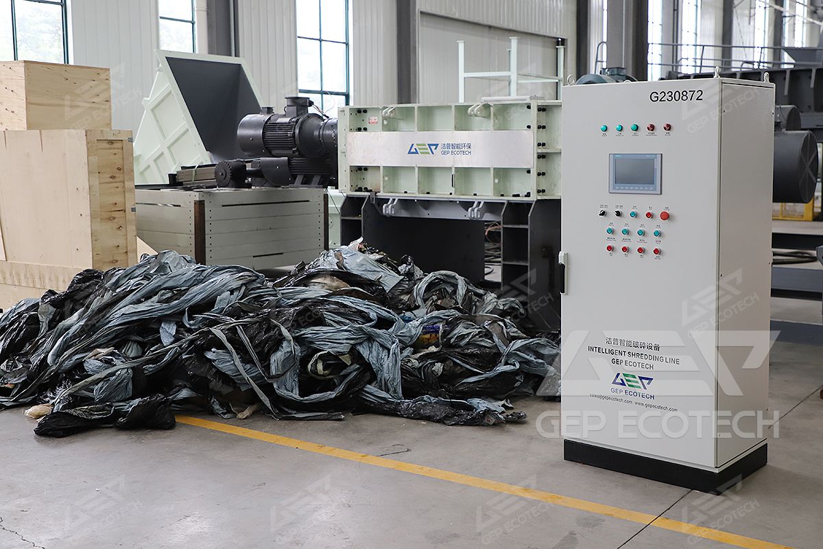 Black Bin Bag Waste Shredder for Sale - GEP ECOTECH