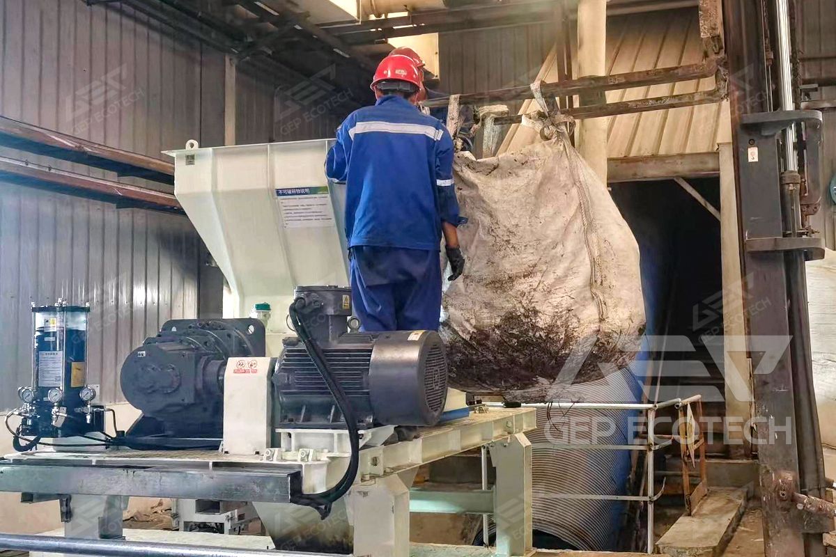 280kw Industrial Waste Shredder for Ton Bag - GEP ECOTECH
