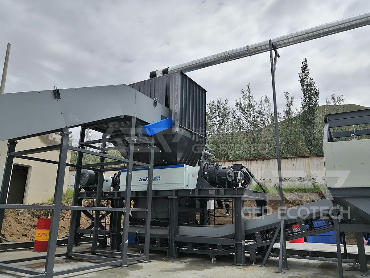 90kW Industrial Shredder for Scrap Iron in Germany - GEP ECOTECH